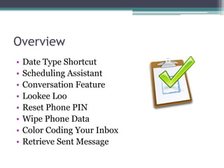 Outlook tips and tricks | PPTX