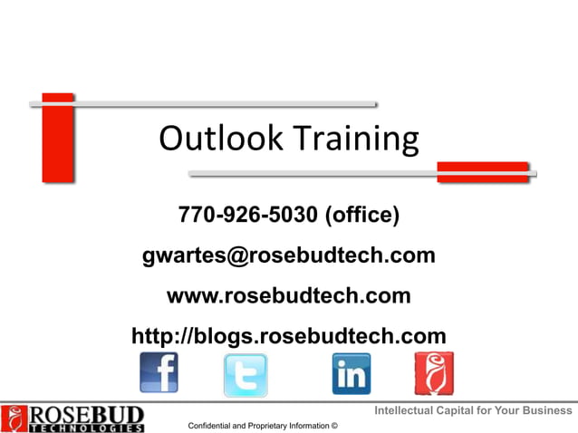 Outlook training slides | PPTX