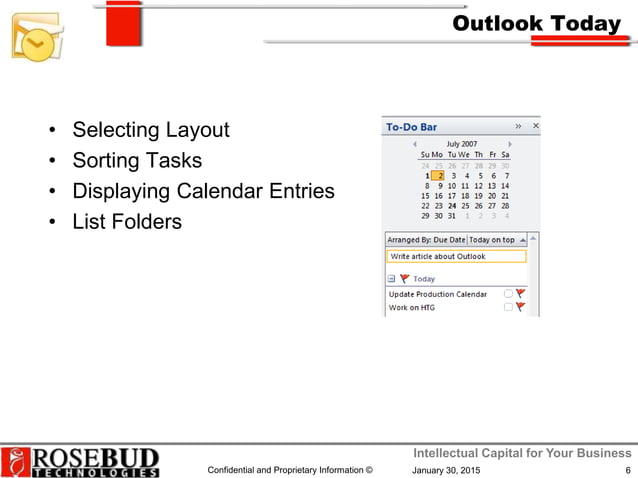 Outlook training slides | PPTX
