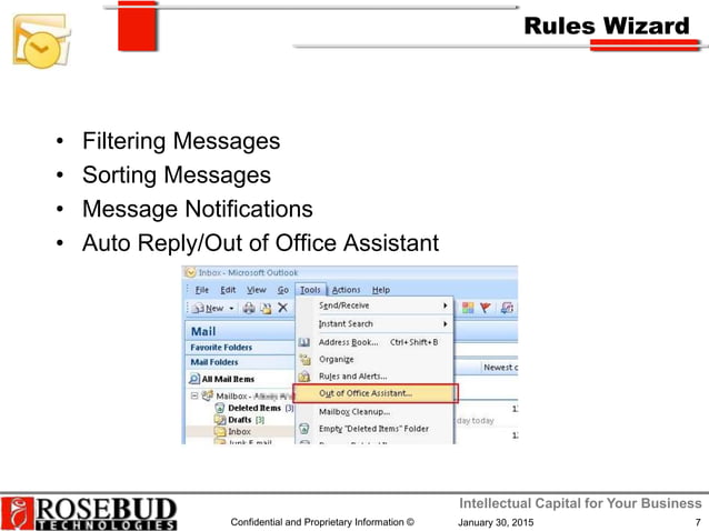 Outlook training slides | PPTX