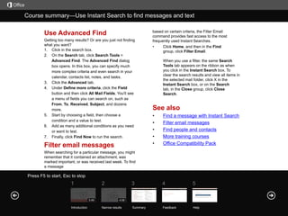 Outlook use Search to Find | PPT