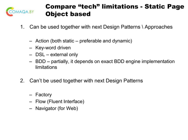 Out of box page object design pattern, java | PPT