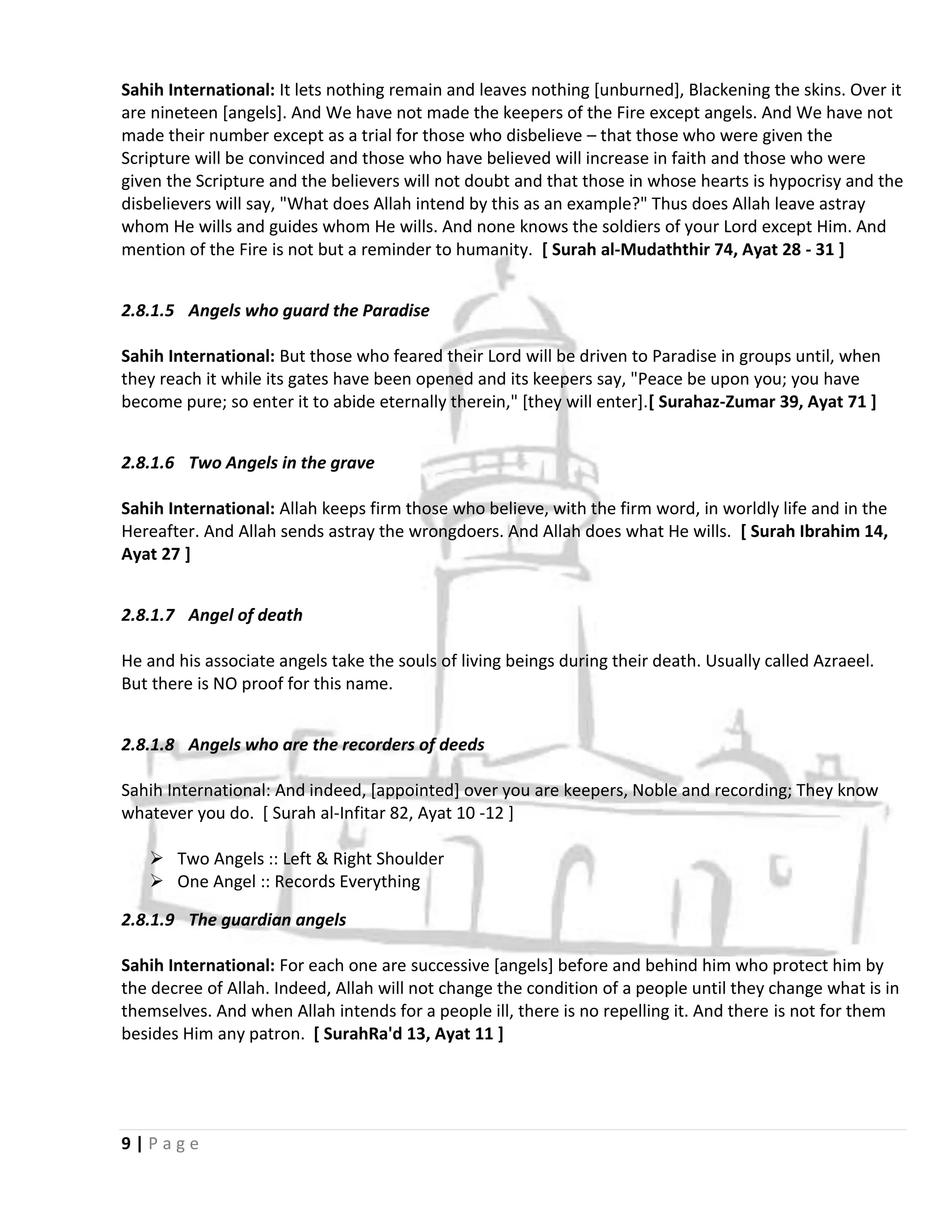Angels in Islam | DOCX