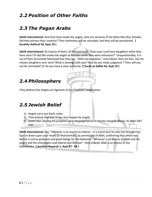 Angels in Islam | PDF