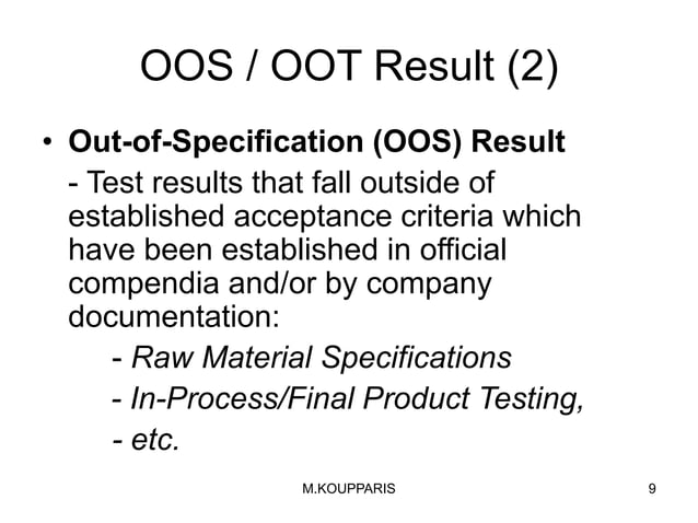 OUT OF SPECIFICATION.ppt