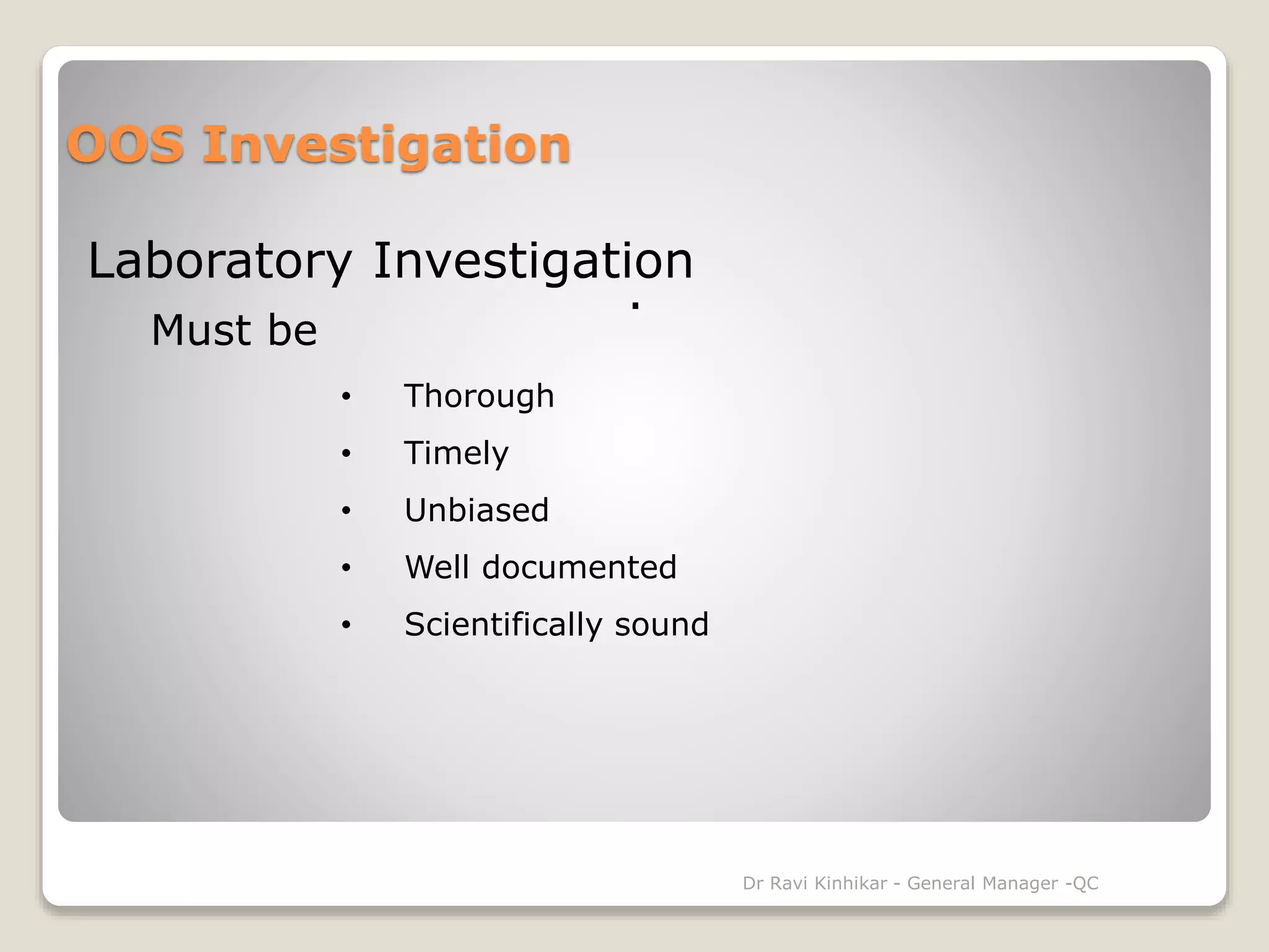 Out of specification (oos)1 | PPTX