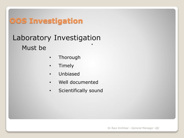 Out of specification (oos)1 | PPTX