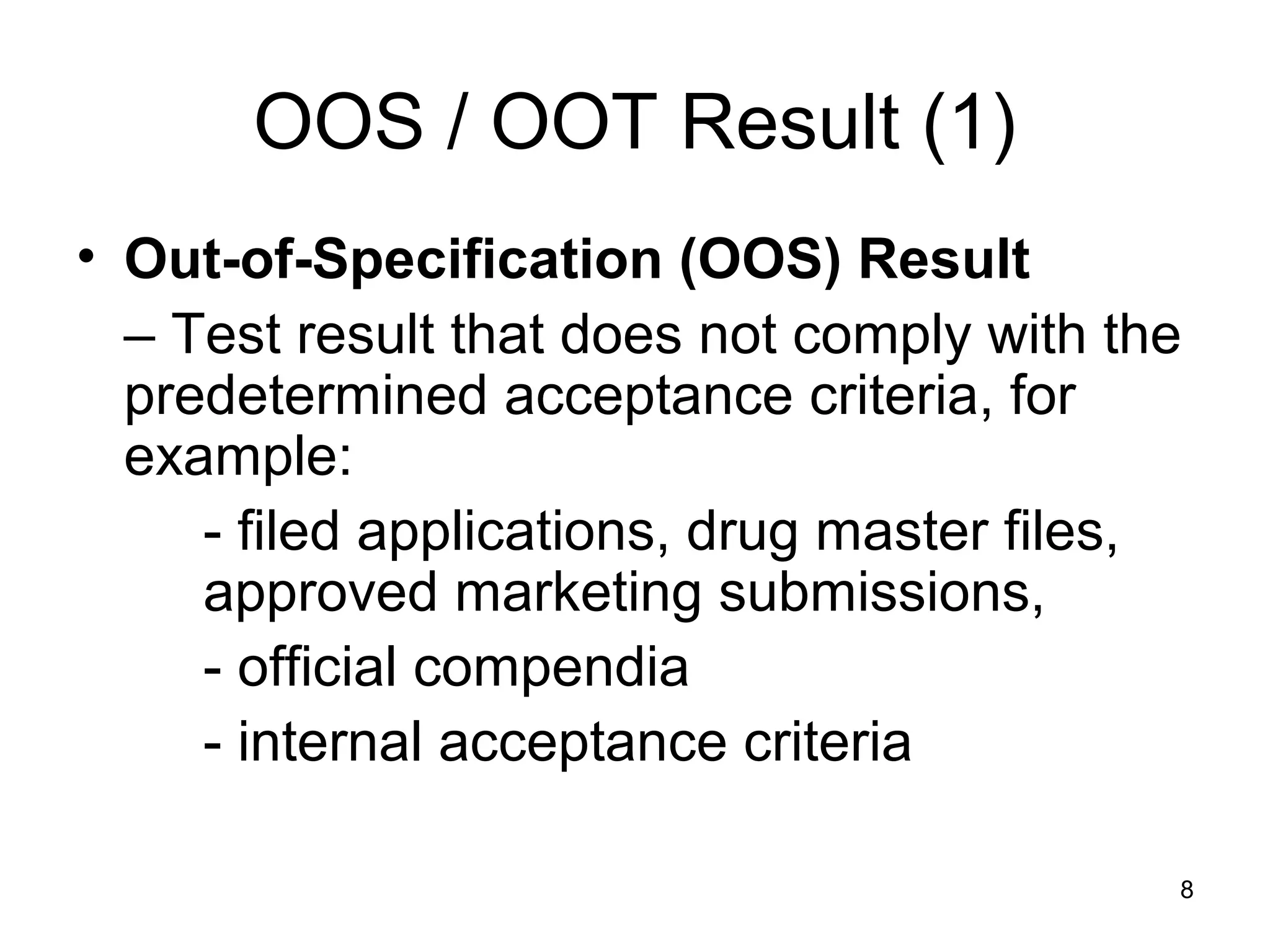 Out of specifications | PPT