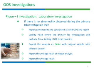 Out of specification shravan | PPTX