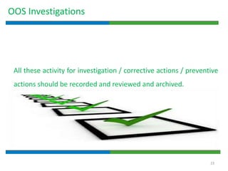 Out of specification shravan | PPTX