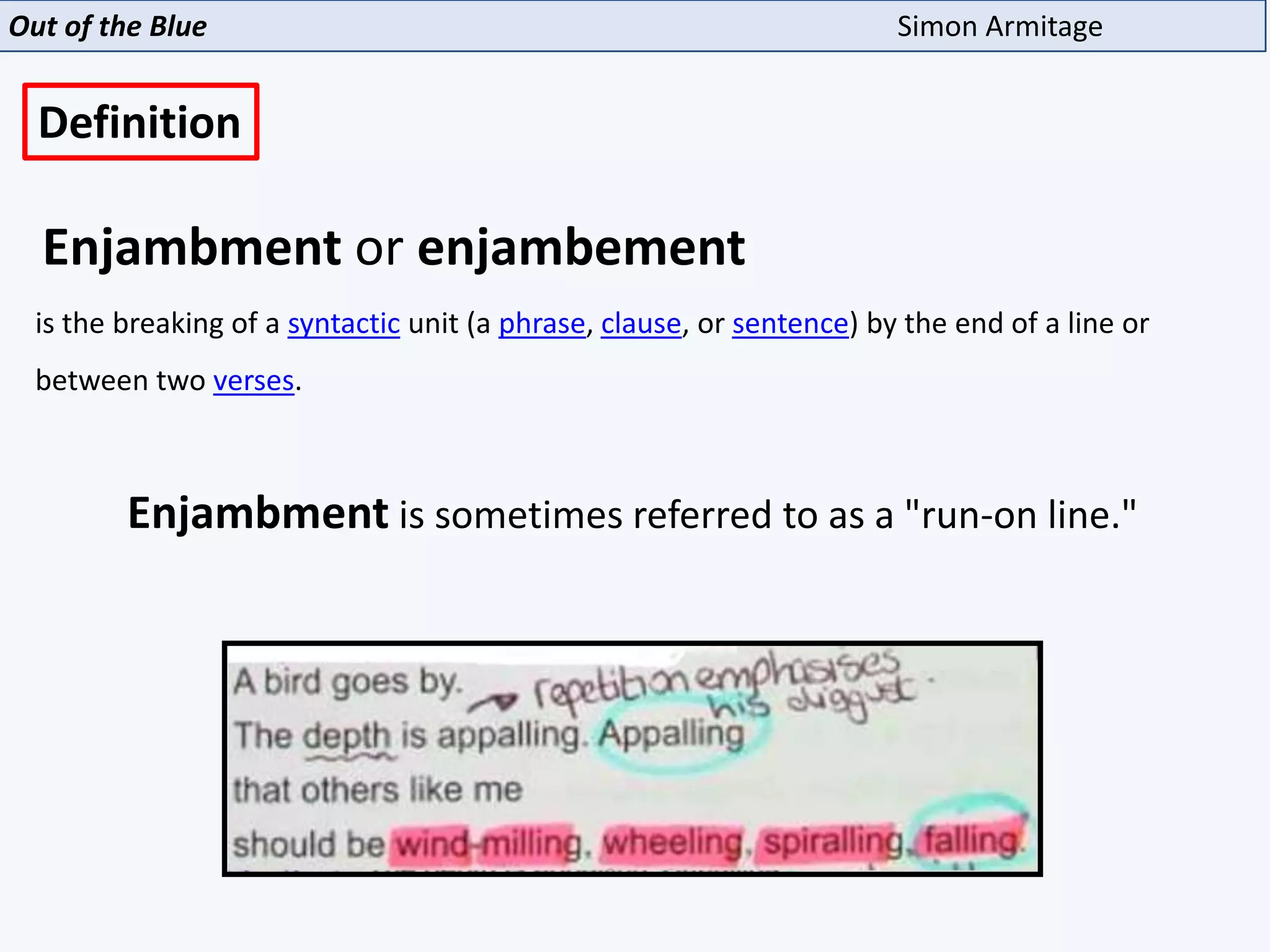 Out of the blue recreations | PPTX