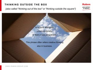 Out of the box - creativity training | PPTX