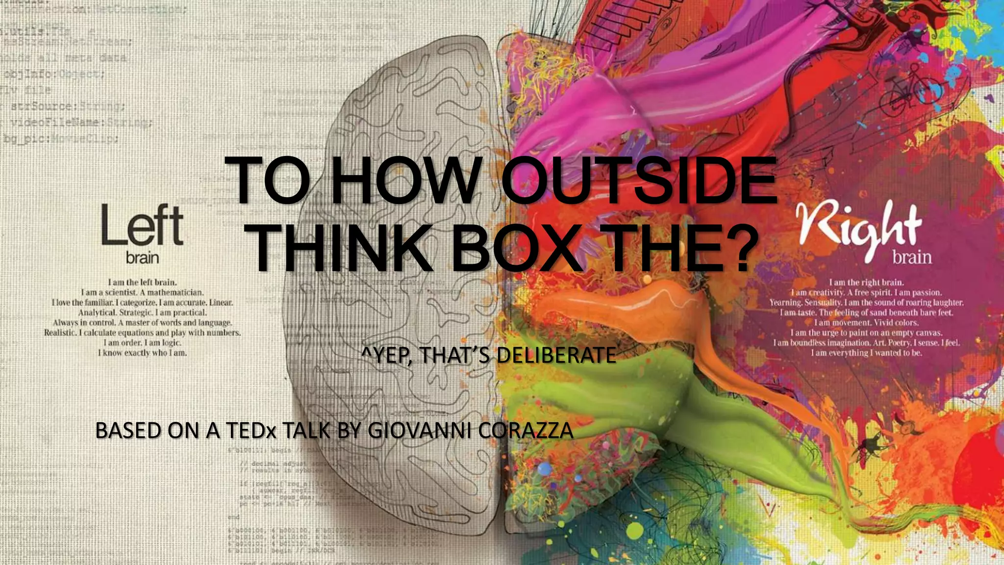Out Of The Box Thinking by Abhigyan Singh | PPTX