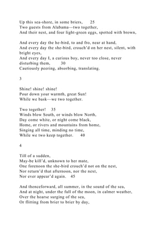 OUT of the cradle endlessly rocking, Out of the mocking-bird’s .docx
