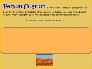 Out of the Dust figurative language | PPT