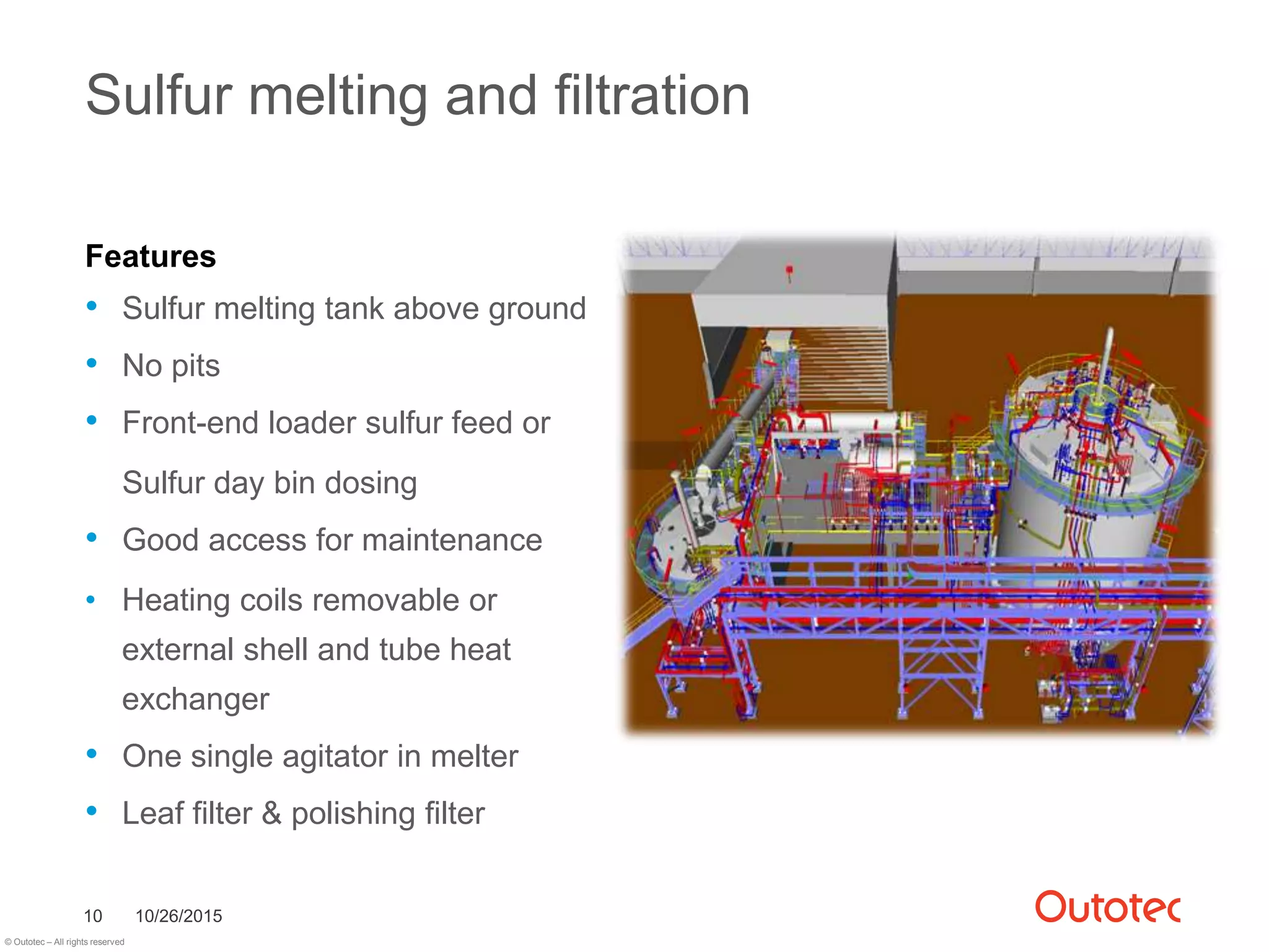 Sulfur Handling - Outotec - COBRAS 2015 | PPTX