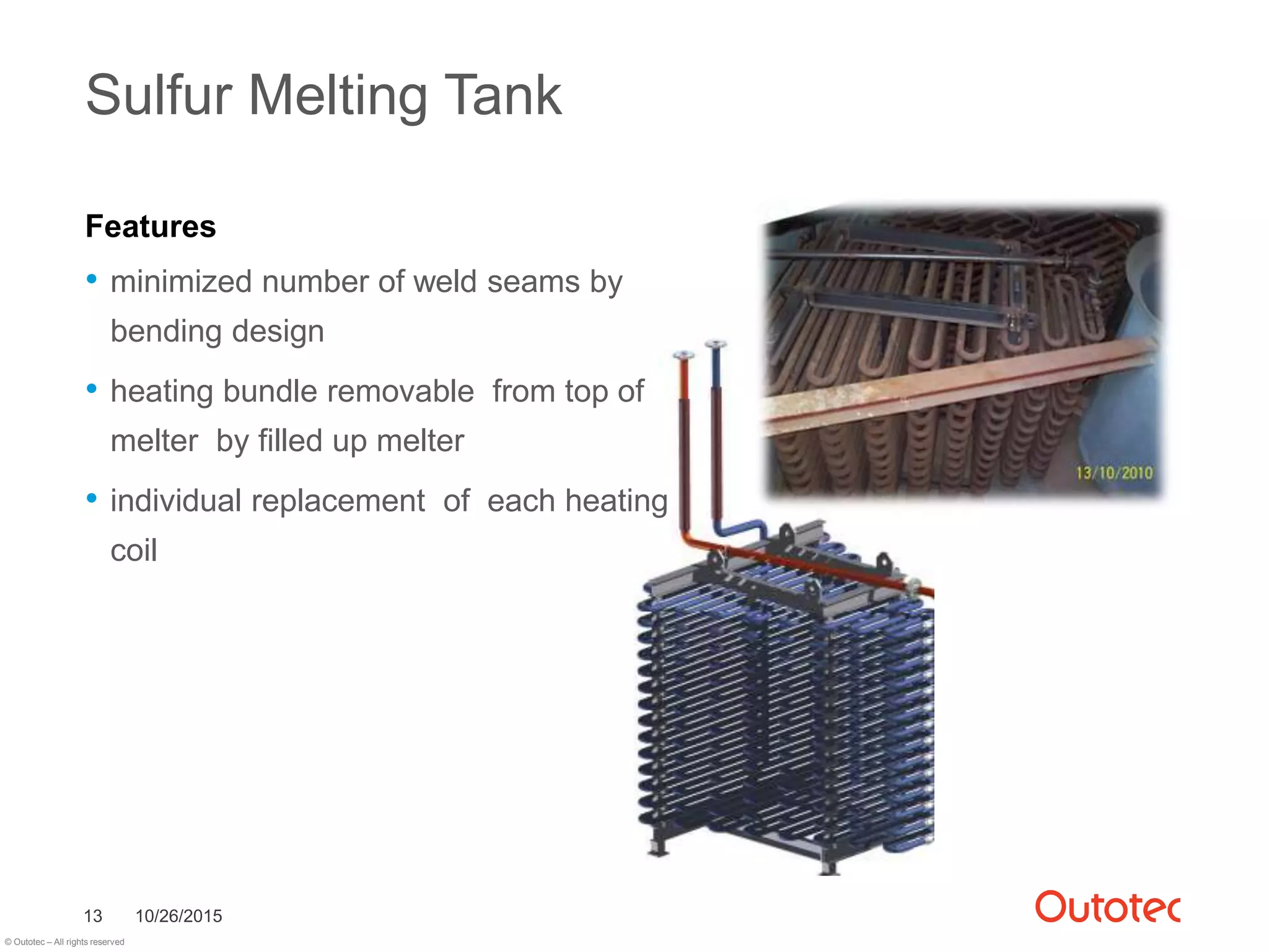 Sulfur Handling - Outotec - COBRAS 2015 | PPTX