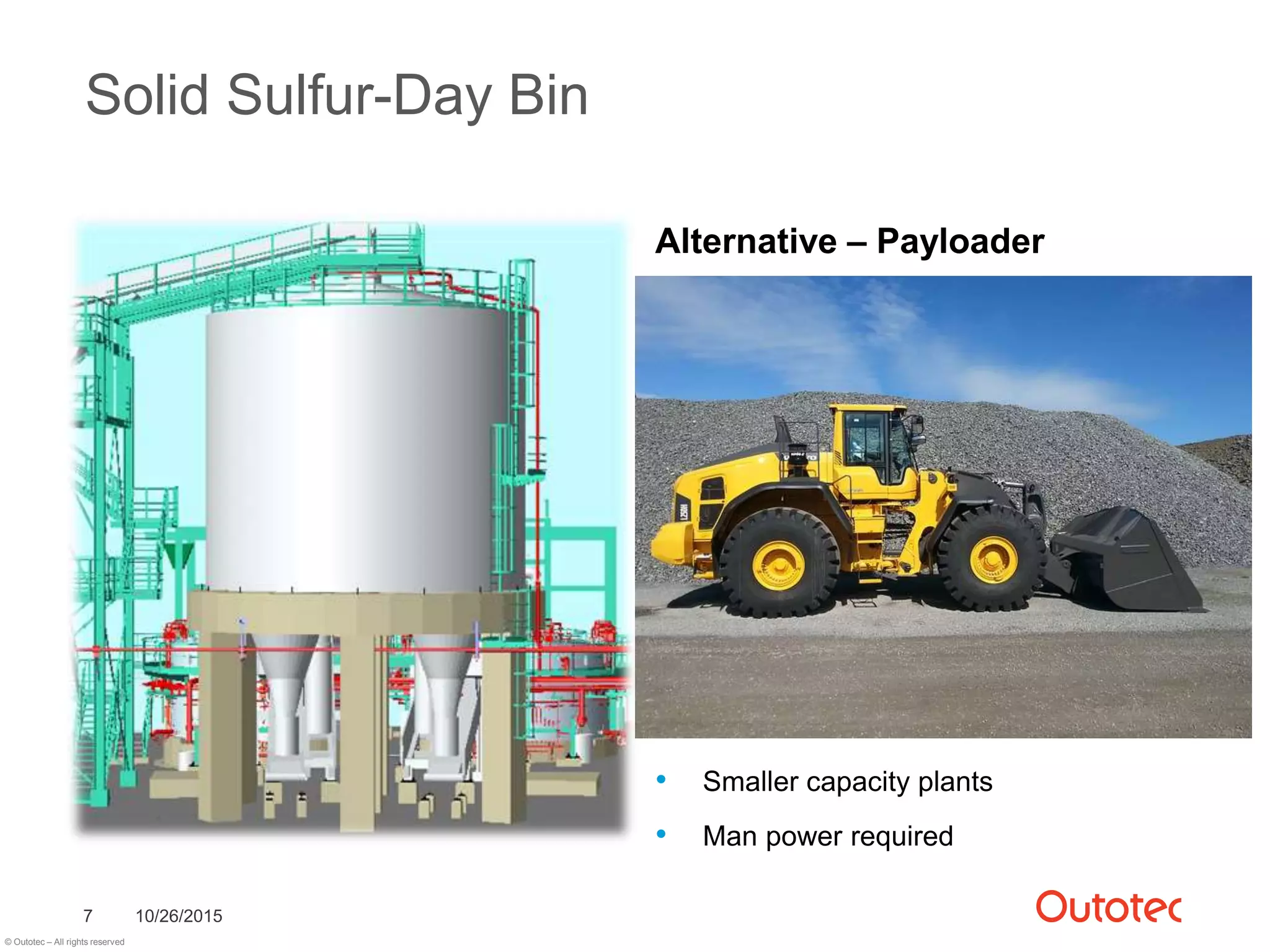 Sulfur Handling - Outotec - COBRAS 2015 | PPTX