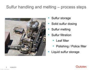 Sulfur Handling - Outotec - COBRAS 2015 | PPT