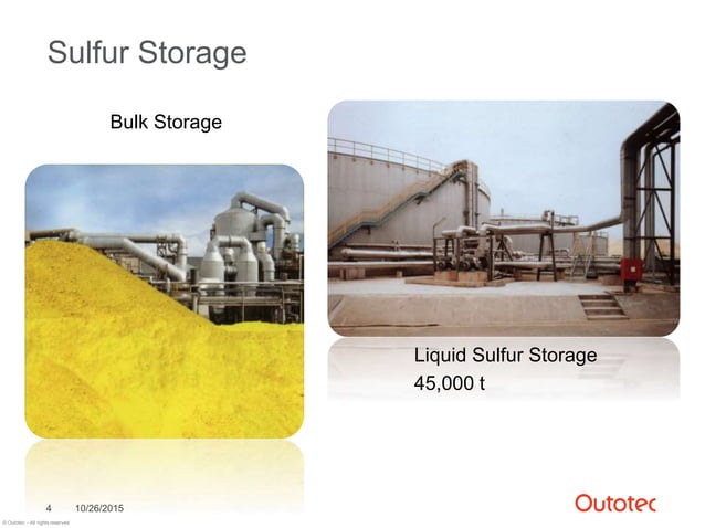 Sulfur Handling - Outotec - COBRAS 2015 | PPT