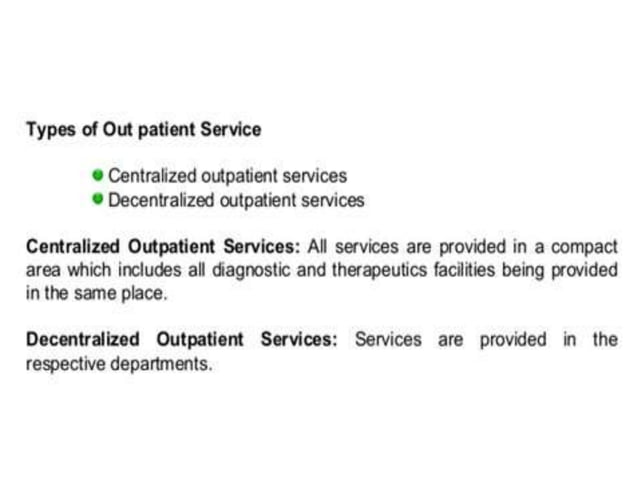 Outpatient Department (OPD) | PPTX | Healthcare Industry | Industries