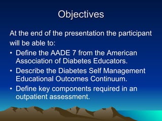 Outpatient Diabetes Education - Haiti Symposia | PPT