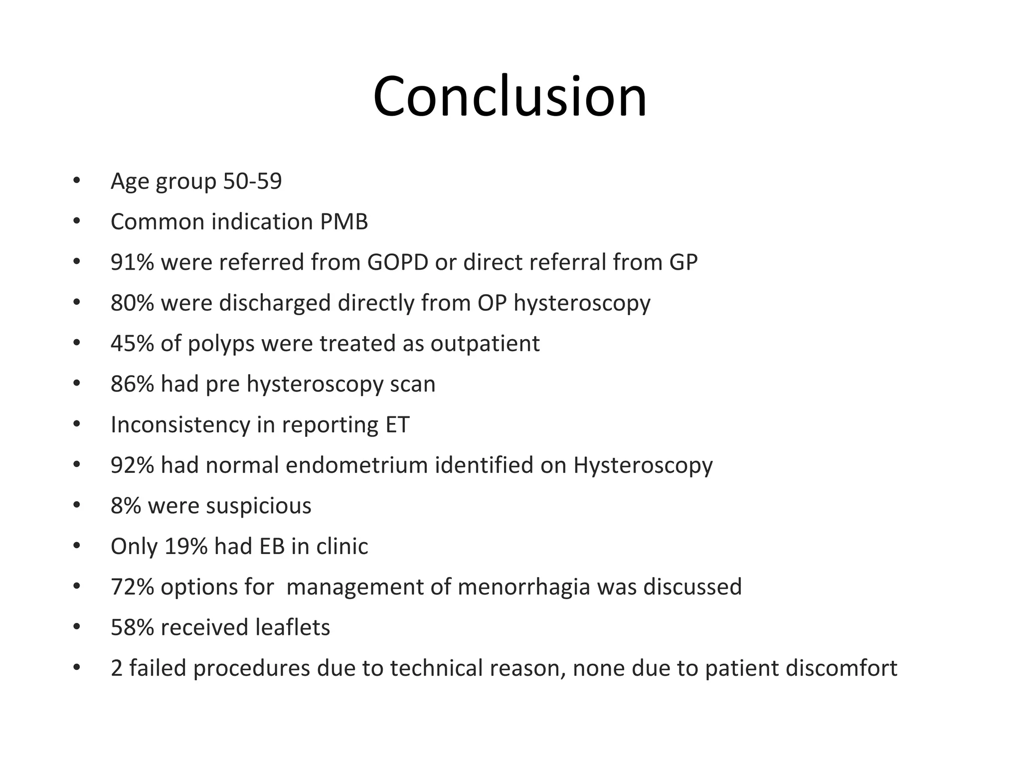 Outpatient hysteroscopy experience | PPT