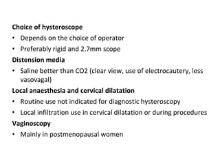 Outpatient hysteroscopy experience | PPT | Pregnancy | Reproductive Health
