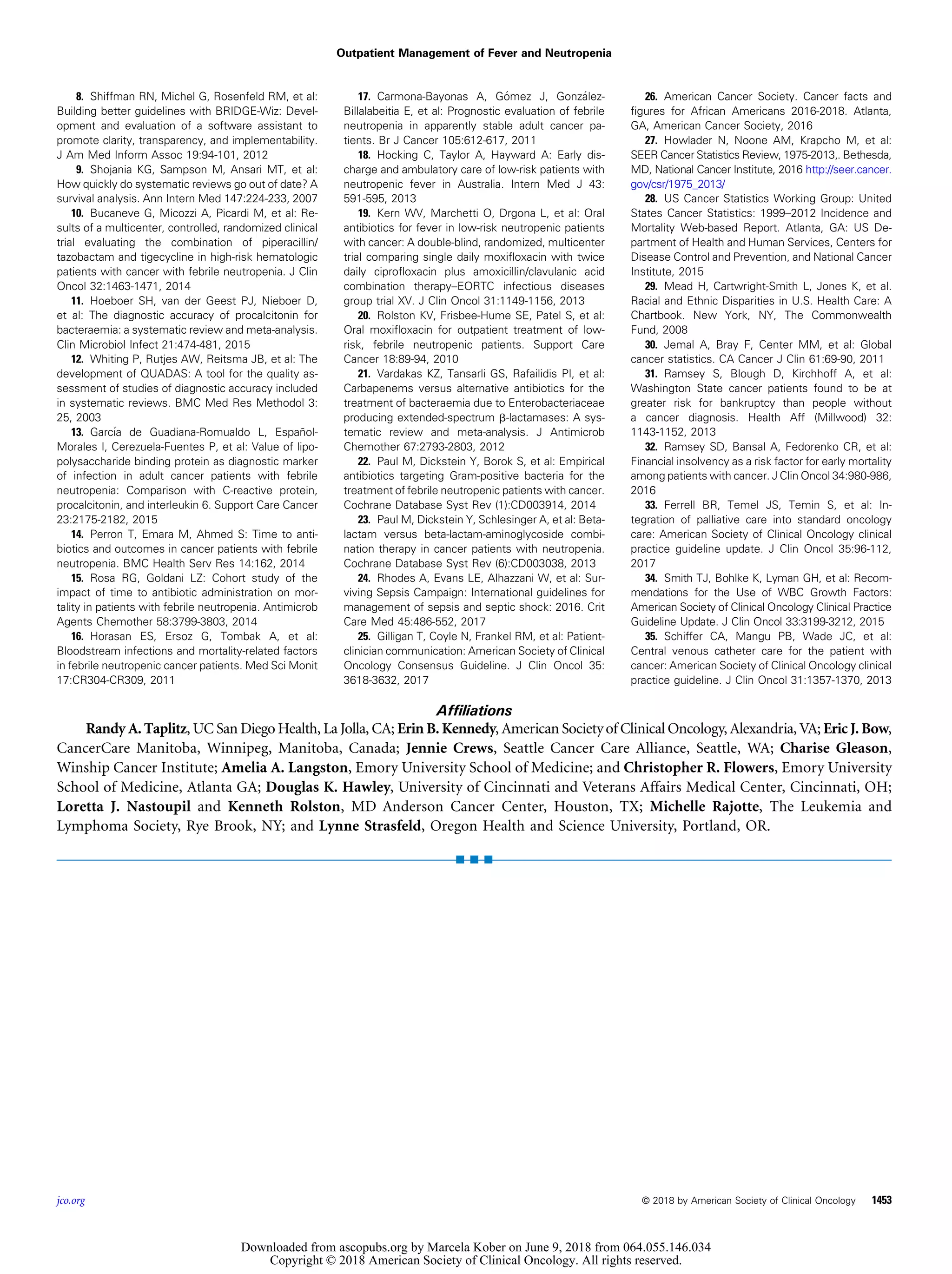 Outpatient management of fever and neutropenia in adults treated for ...