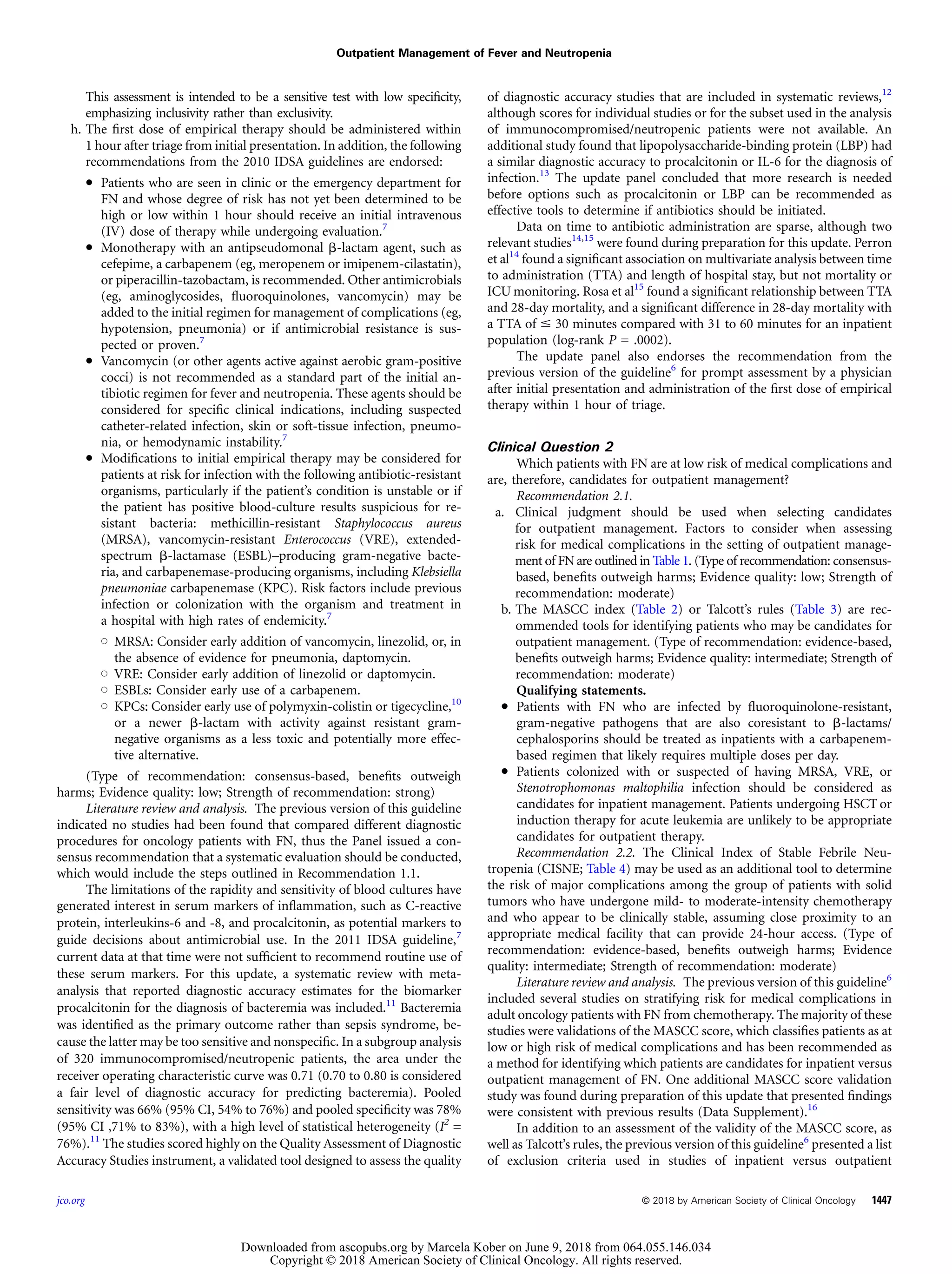 Outpatient management of fever and neutropenia in adults treated for ...