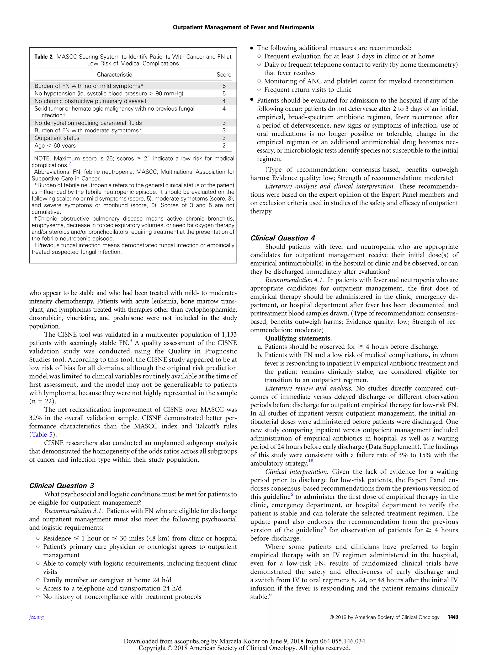 Outpatient management of fever and neutropenia in adults treated for ...