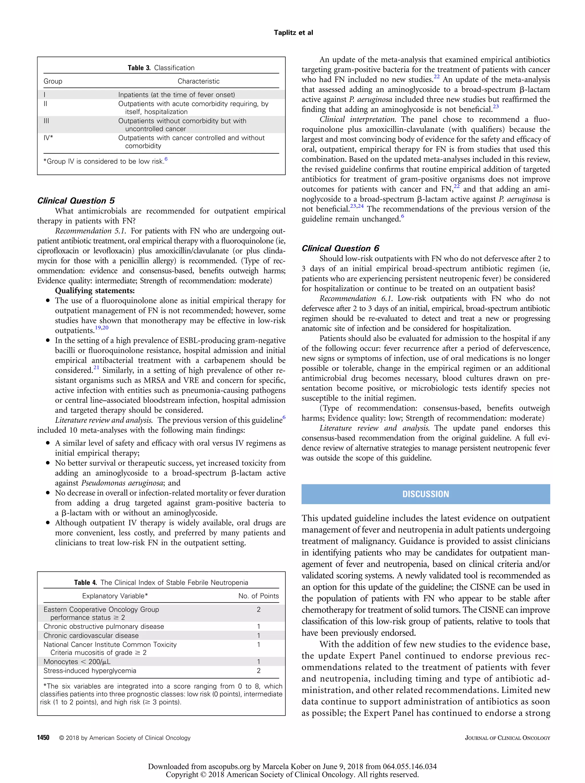 Outpatient management of fever and neutropenia in adults treated for ...