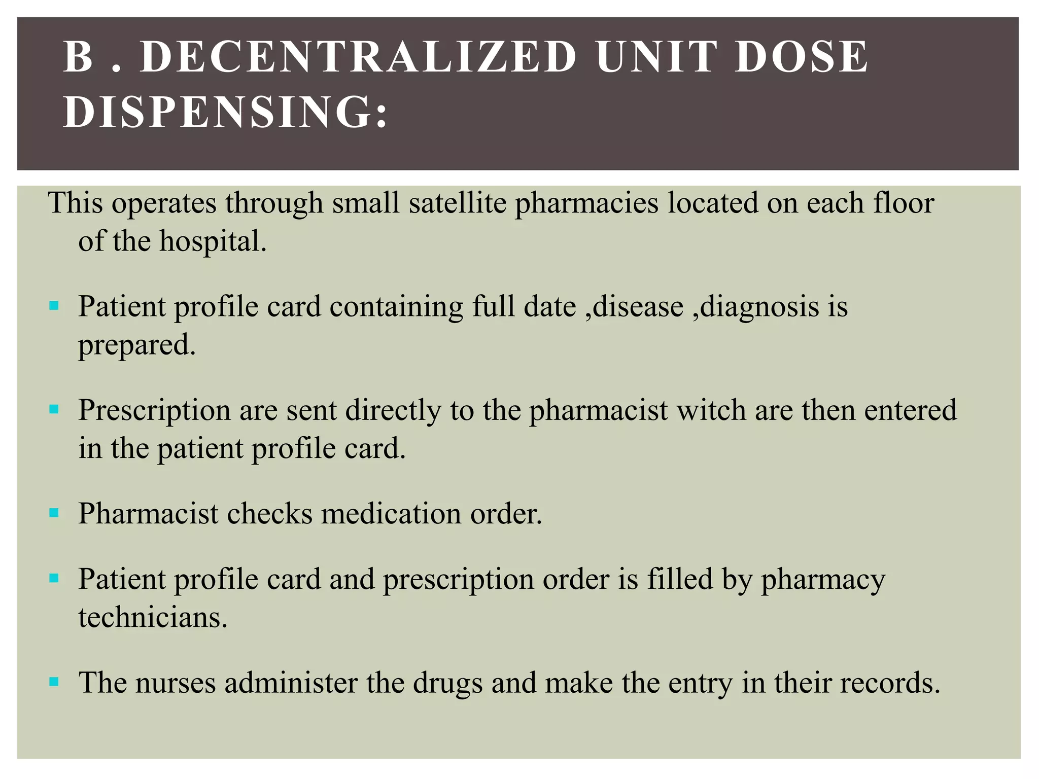 Outpatients and inpatients pharmacy | PPTX
