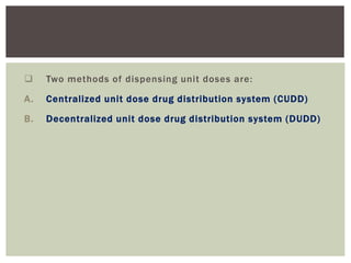 Outpatients and inpatients pharmacy | PPTX