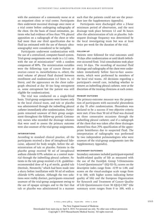 Outpatient talc administration by indwelling pleural catheter for ...