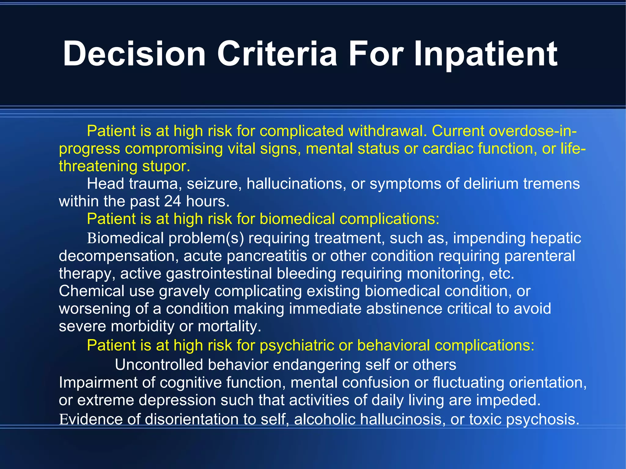 Outpatient vs. inpatient treatment powerpoint | ODP