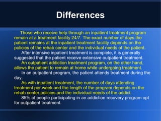 Outpatient vs. Inpatient Treatment | ODP