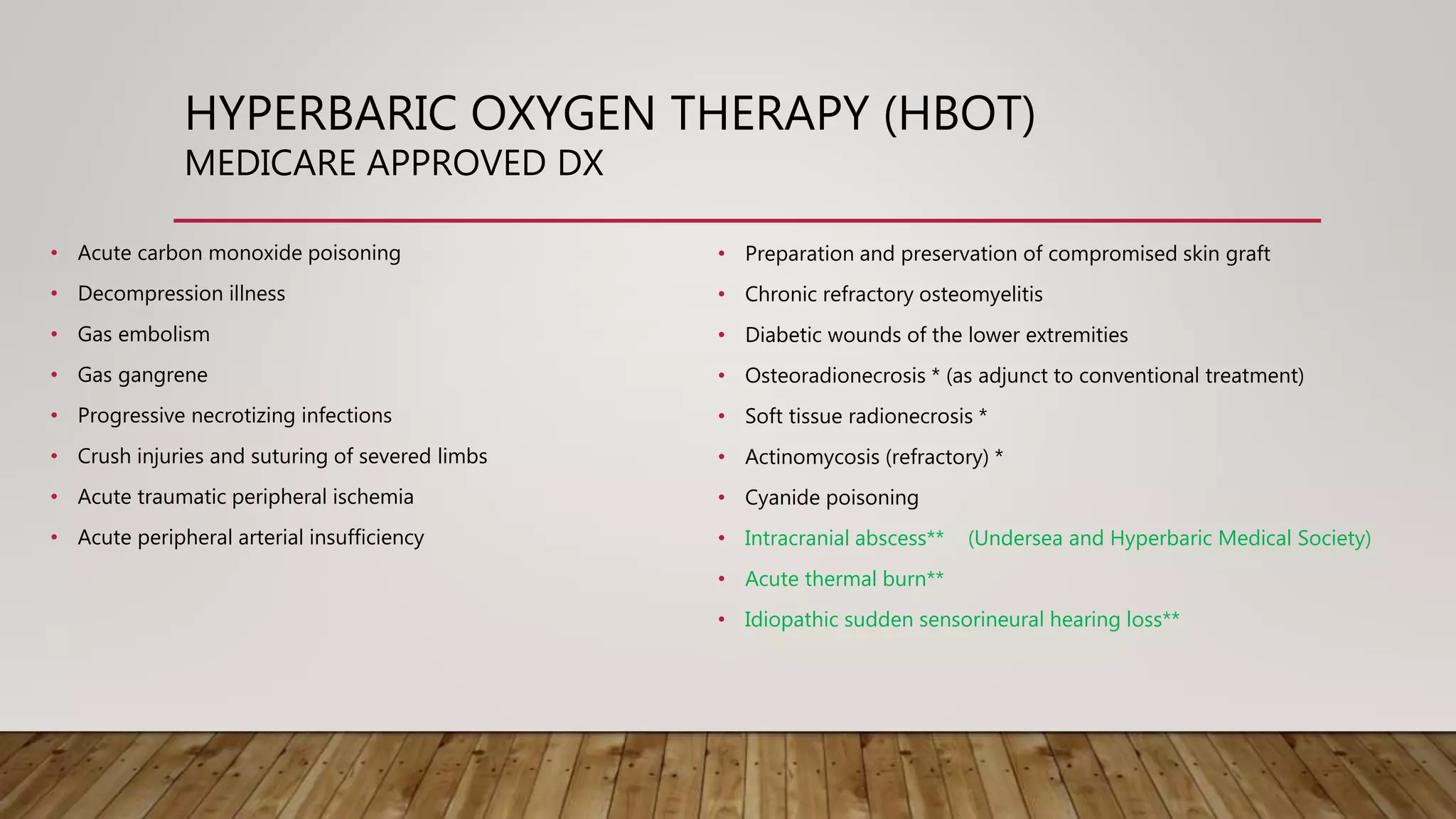 Outpatient Wound Care And Hyperbaric Center | PPTX
