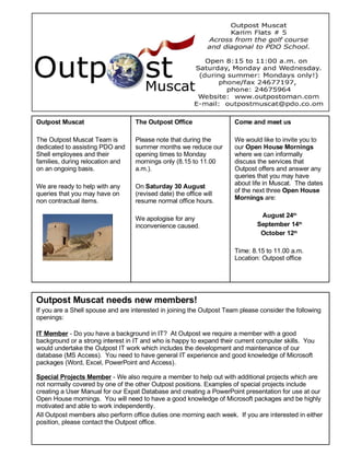 Outpost Muscat Aug2008 | PPT