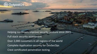 Outpost24 webinar - Api security | PPTX | Web Development | Internet