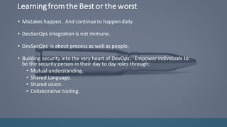 Outpost24 webinar: Turning DevOps and security into DevSecOps | PPT