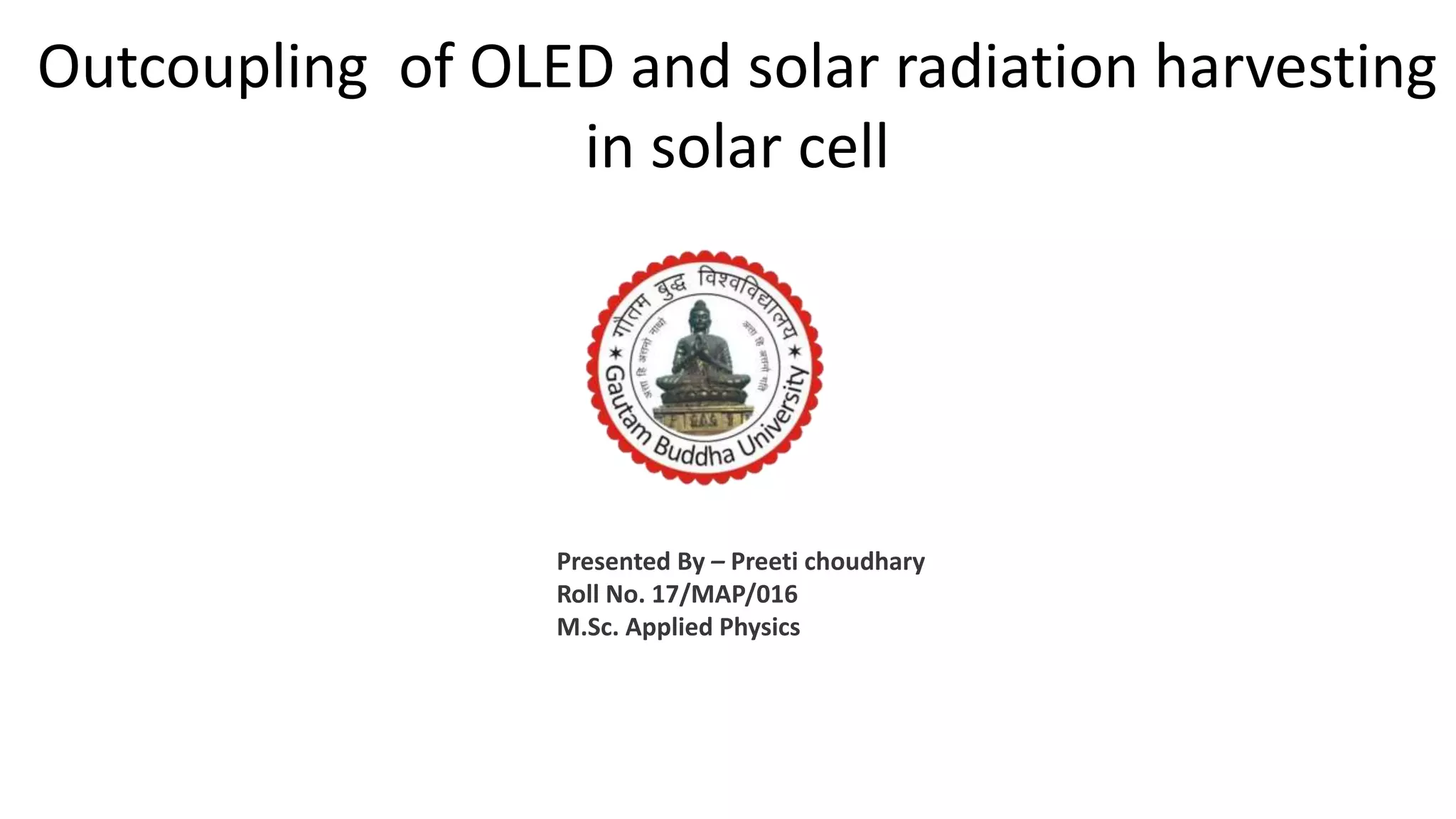 OLED and solar cell | PPT