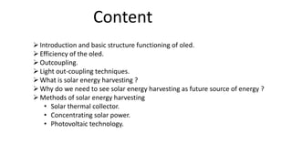 OLED and solar cell | PPT