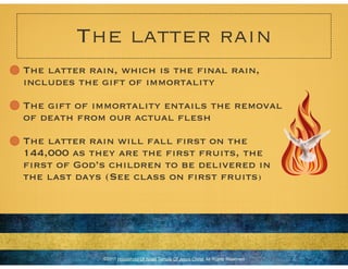 Outpouring of the Holy Spirit | PDF