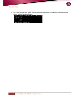 FUNGSI – FUNGSI DALAM MYSQL | PDF