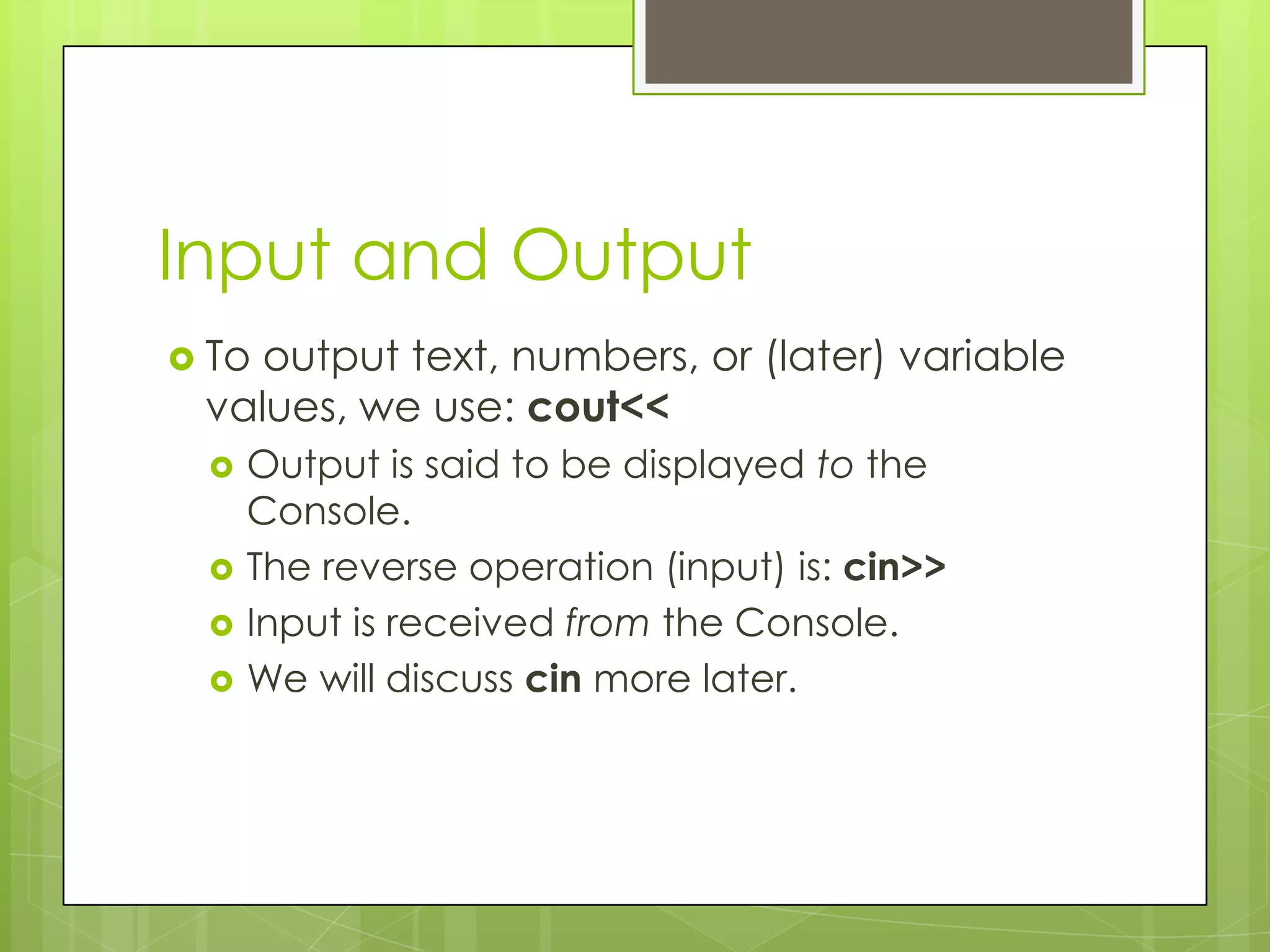 Output | PPT