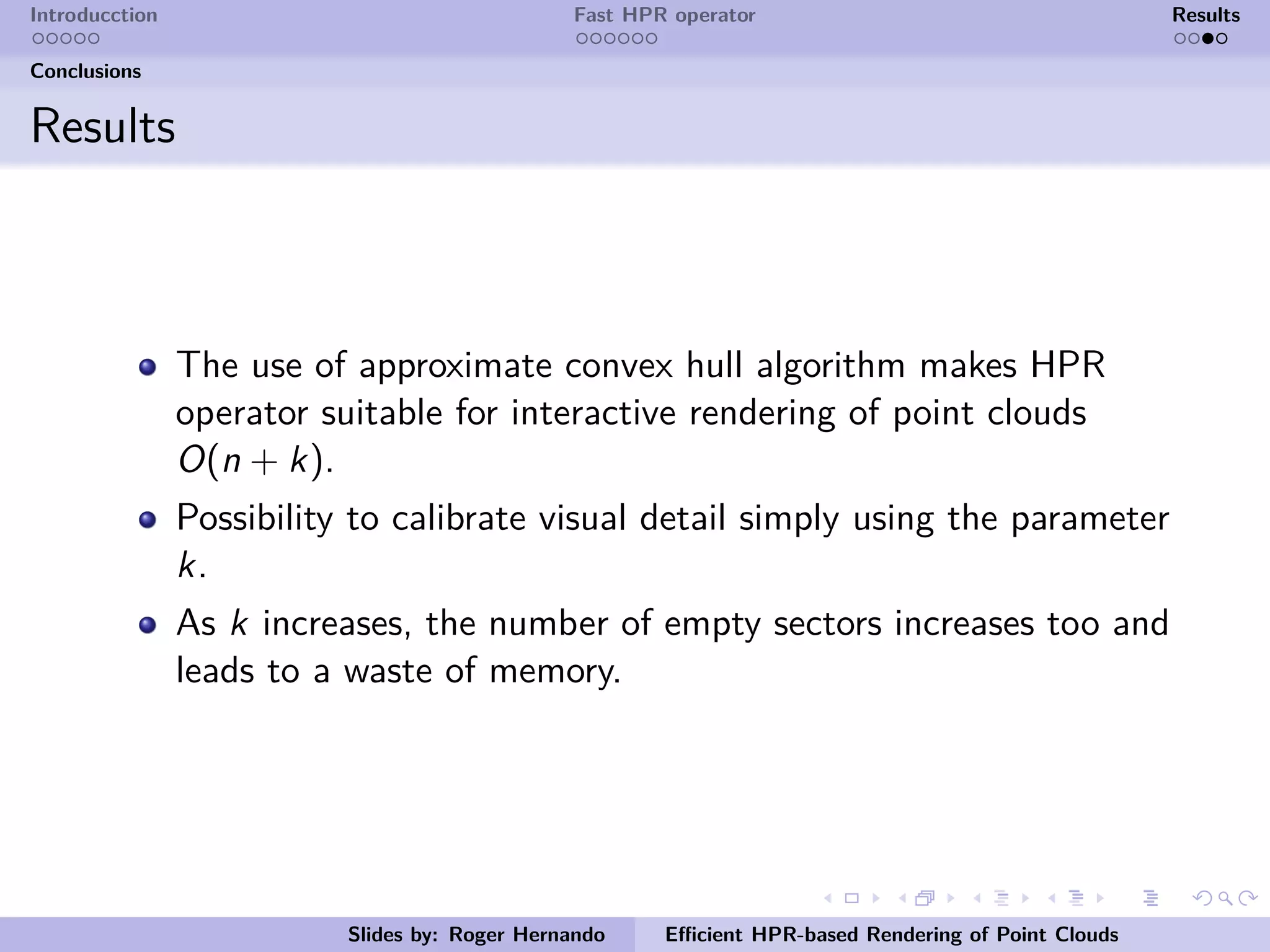 Efficient HPR-based Rendering of Point Clouds | PDF