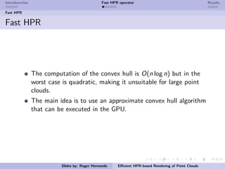 Efficient HPR-based Rendering of Point Clouds | PDF | 3-D Graphics | Computer Software and ...