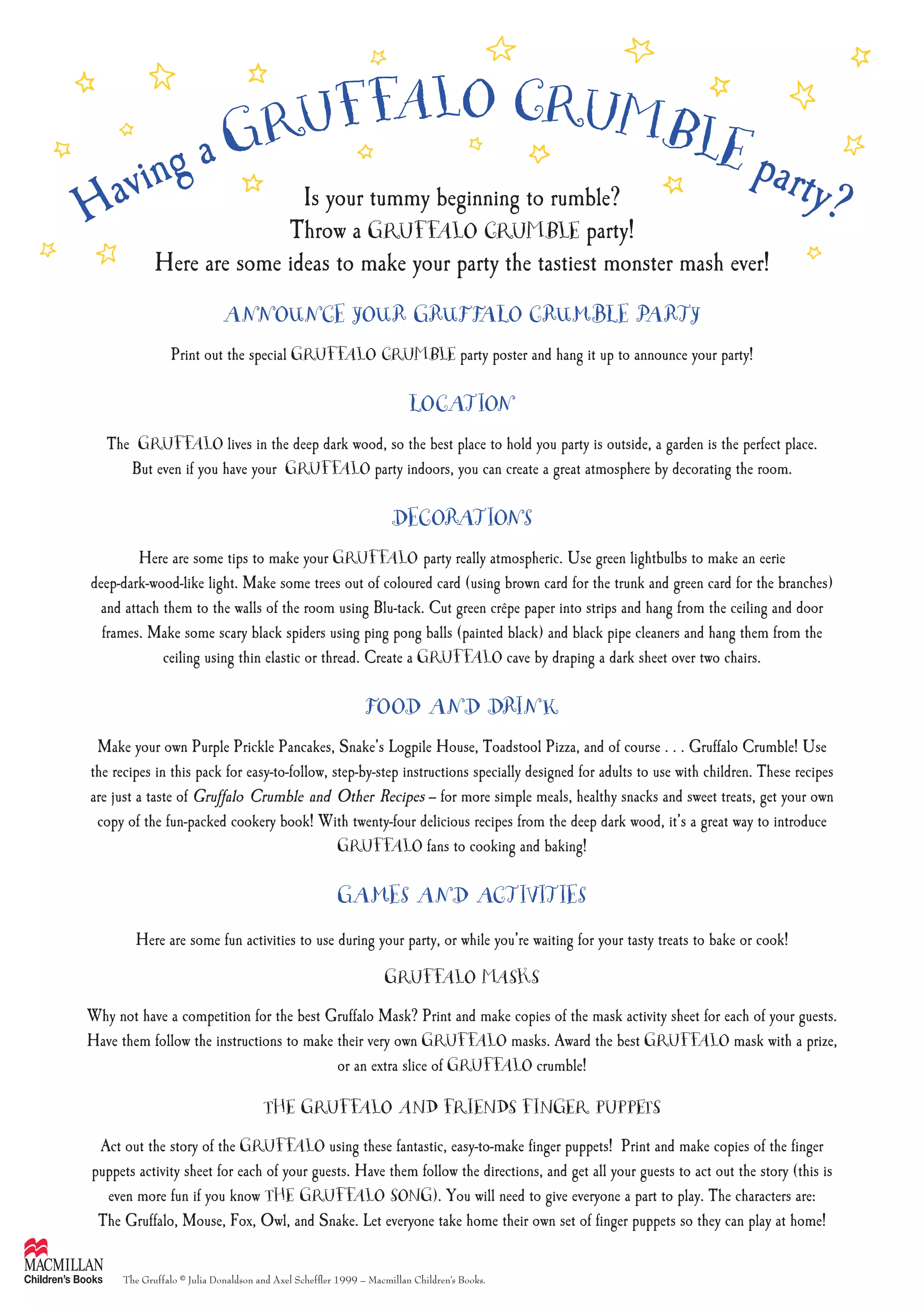 THE GRUFFALO-WORKSHEETS | PDF