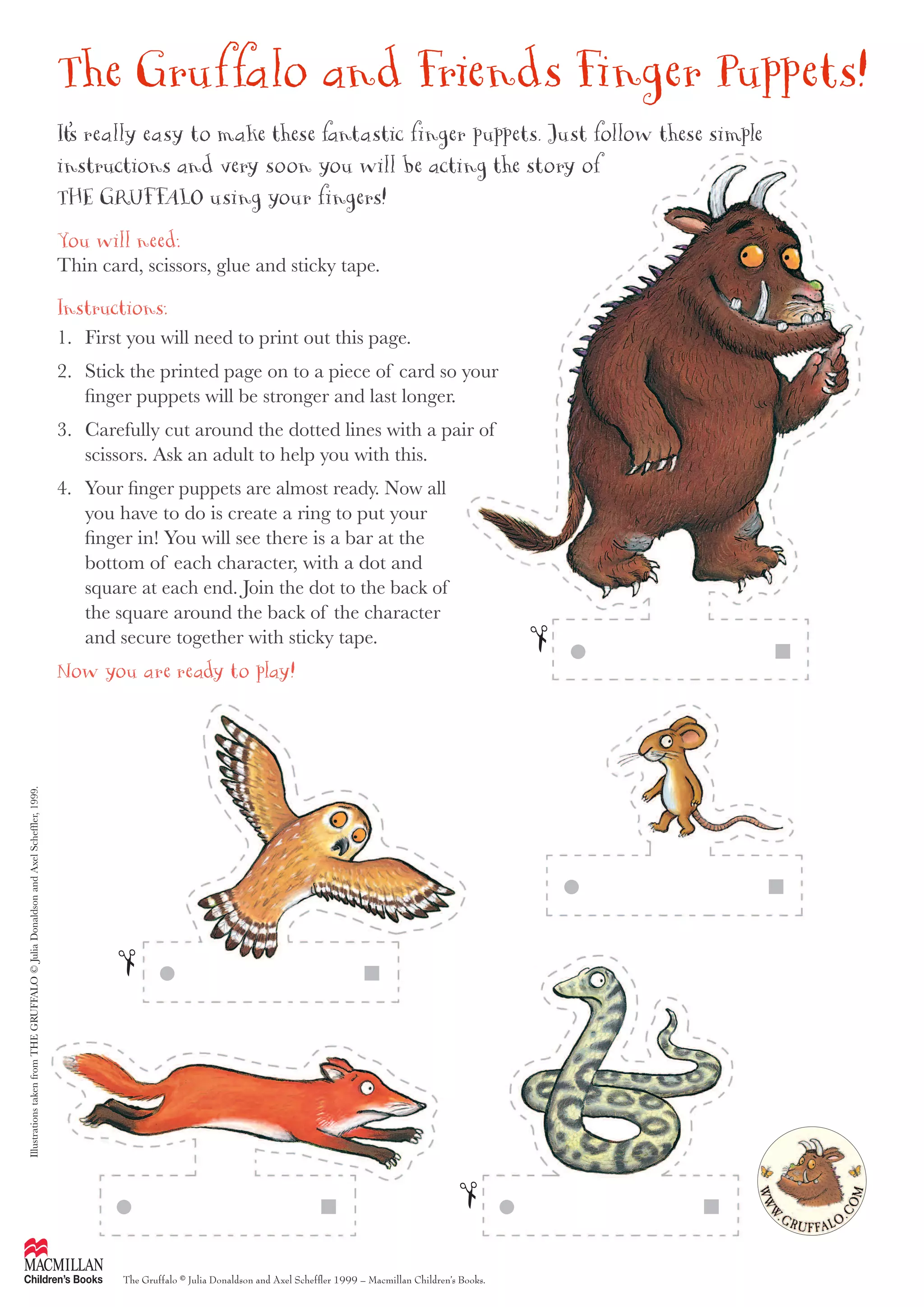 THE GRUFFALO-WORKSHEETS | PDF